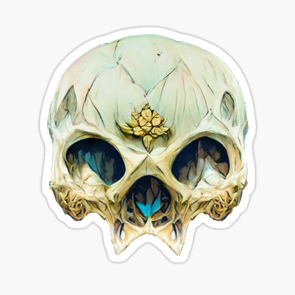 "Ritual Skull" Sticker for Sale by Deep-Fried-Ai | Redbubble