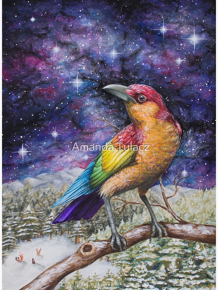 "Rainbow Crow" Poster for Sale by thecosmicartist | Redbubble