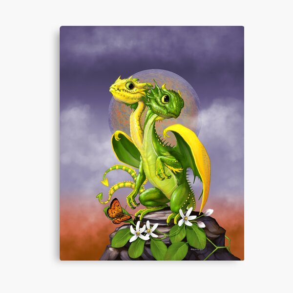 "Lemon Lime Dragon" Canvas Print for Sale by SMorrisonArt | Redbubble