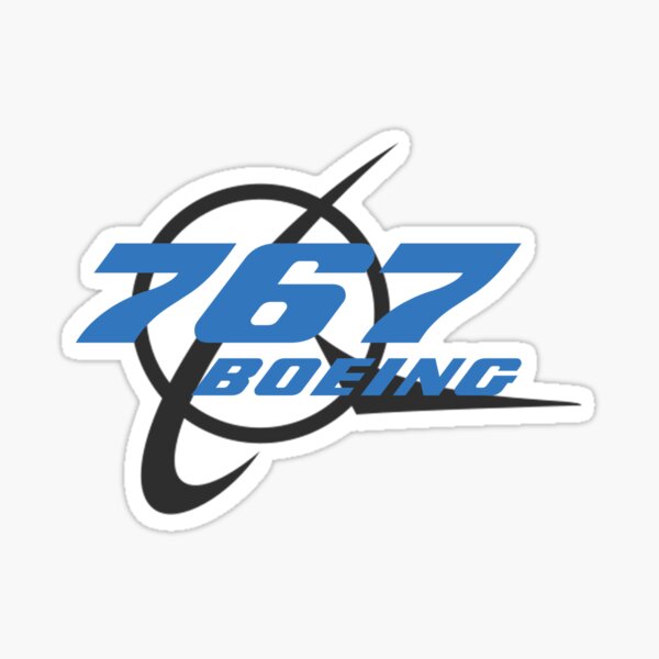 "Boeing 767" Sticker for Sale by Joel-Designs | Redbubble