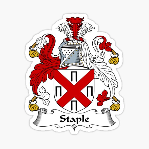 "Staple" Sticker for Sale by HaroldHeraldry | Redbubble