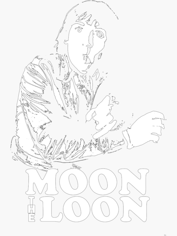 "Keith Moon The Loon 16 " Sticker for Sale by CaraLeess | Redbubble