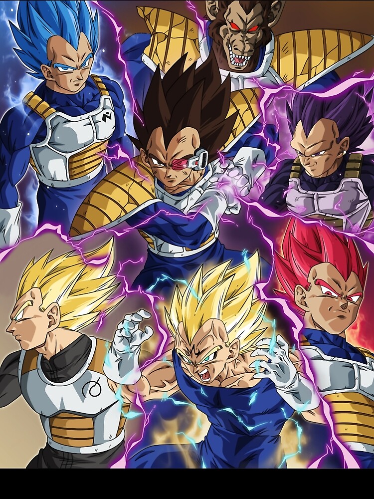 "Vegeta all transformations" Poster for Sale by StephanieBen | Redbubble