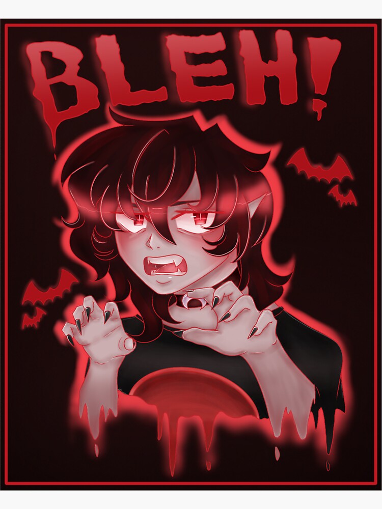 "BLEH!! " Sticker for Sale by DragonDoesArt | Redbubble