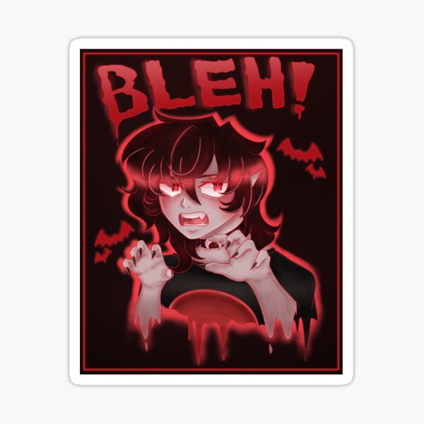 "BLEH!! " Sticker for Sale by DragonDoesArt | Redbubble