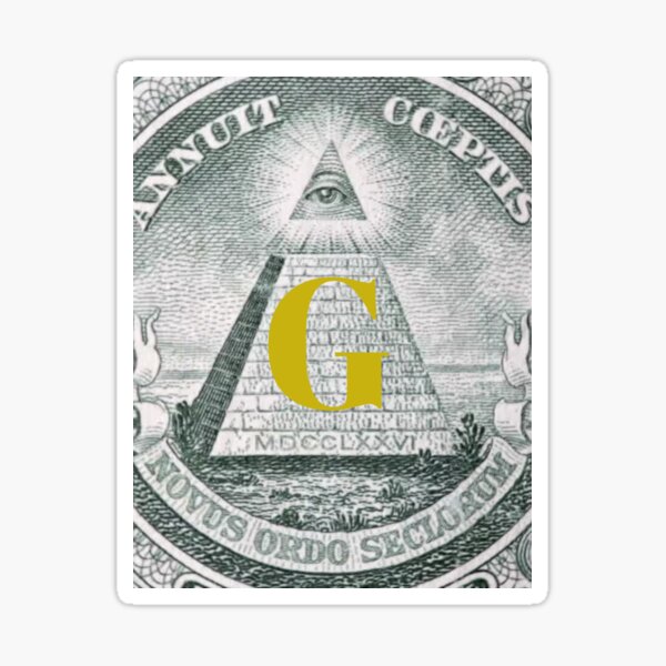 "Pyramid and the Seeing Eye - G" Sticker for Sale by SunMoonBeyond ...