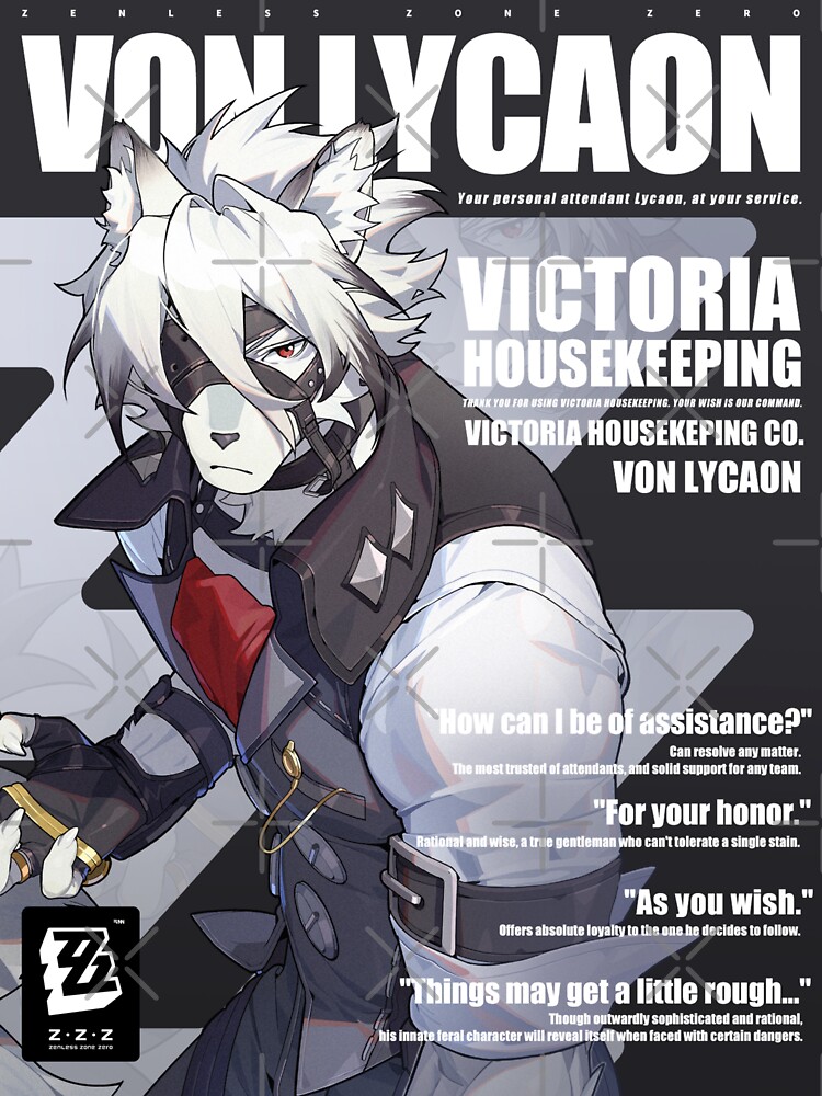 "Von Lycaon - Zenless Zone Zero" Sticker for Sale by zenlesszone ...