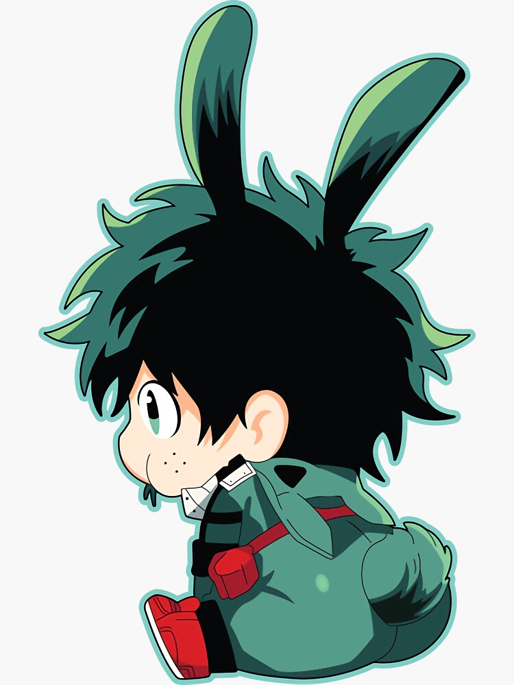 "MHA Anime Bunny Izuku Midoriya/Gift For Fans" Sticker for Sale by ...