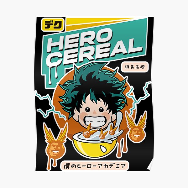 Póster «Izuku Midoriya Cereal Academia/Los mejores regalos para hombres ...
