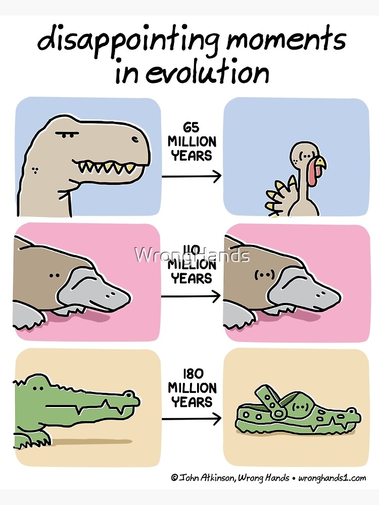 "disappointing moments in evolution" Poster for Sale by WrongHands ...