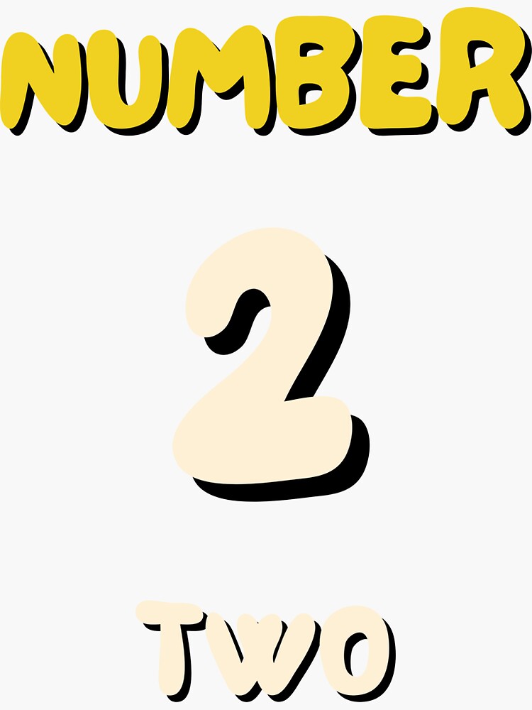 "Number Two" Sticker for Sale by sonart29 | Redbubble