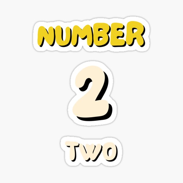 "Number Two" Sticker for Sale by sonart29 | Redbubble