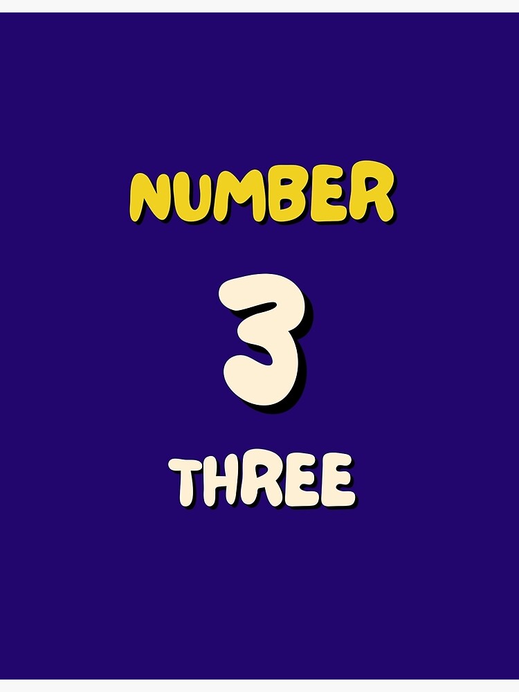 "Number 3" Poster for Sale by sonart29 | Redbubble