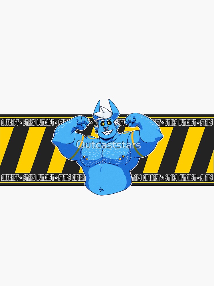 "Gym Demon Flex" Sticker for Sale by Outcaststars | Redbubble