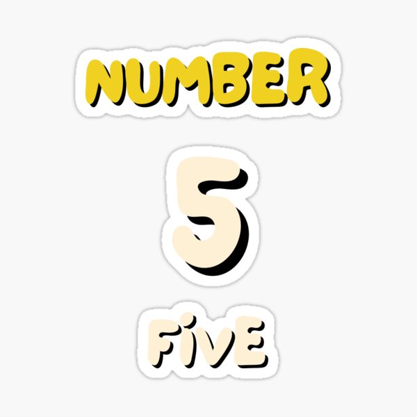 "Number 5" Sticker for Sale by sonart29 | Redbubble