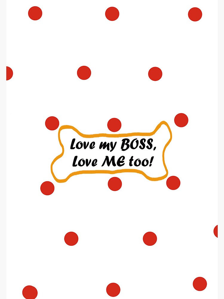 "love my boss love me too, cat, dog mat, dog bandanas" Spiral Notebook ...