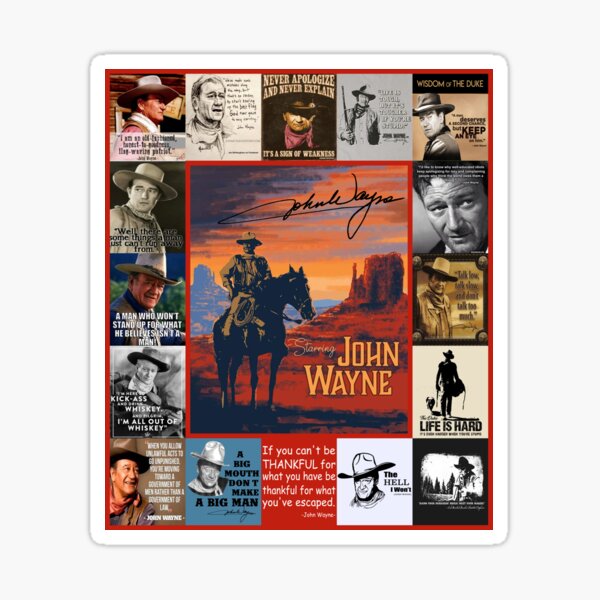 "John Wayne Quote" Sticker for Sale by ameerasda | Redbubble