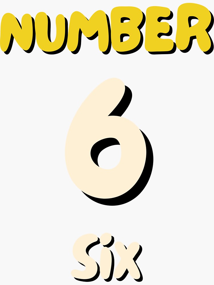 "Number Six" Sticker for Sale by sonart29 | Redbubble