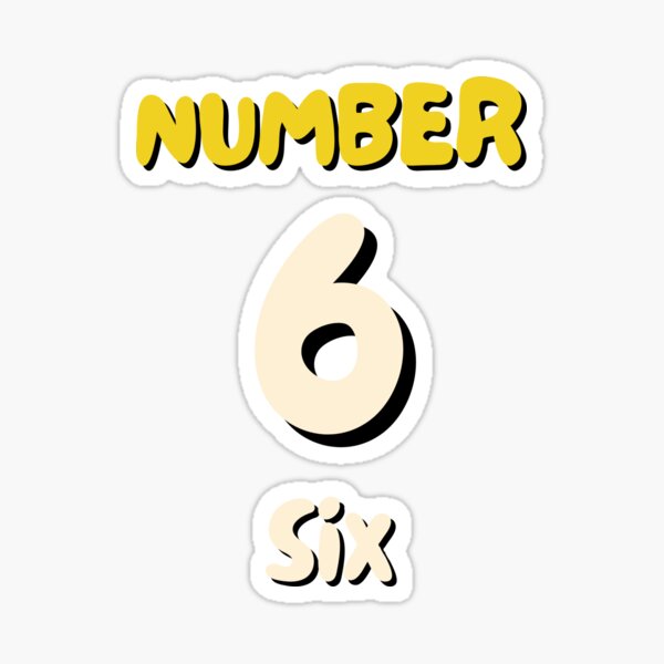 "Number Six" Sticker for Sale by sonart29 | Redbubble