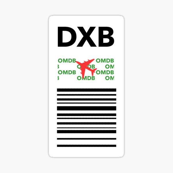 "DXB Barcode" Sticker for Sale by MA62CNB | Redbubble