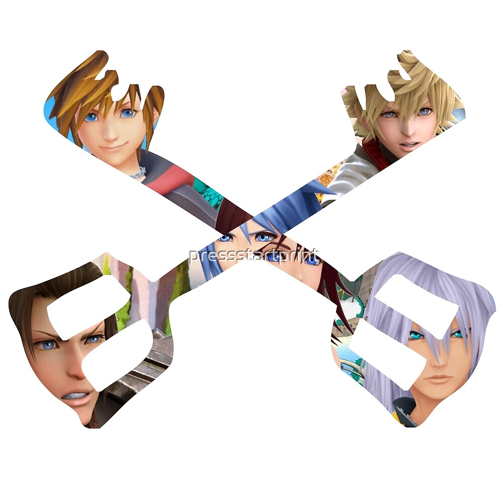 "Kingdom Hearts Keyblades Sora, Ventus, Riku, Terra, Kairi, Aqua" by ...