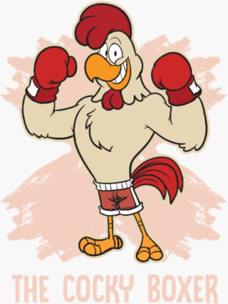 "Boxing Chicken" Sticker for Sale by CubinTrap | Redbubble