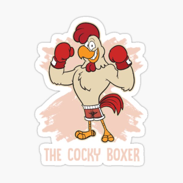 "Boxing Chicken" Sticker for Sale by CubinTrap | Redbubble