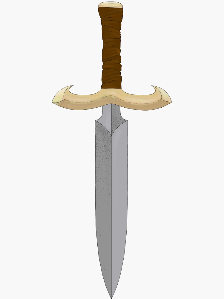 "Old school dagger with leather handle" Sticker for Sale by ...