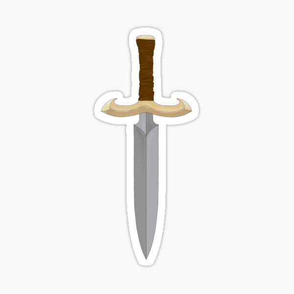 "Old school dagger with leather handle" Sticker for Sale by ...
