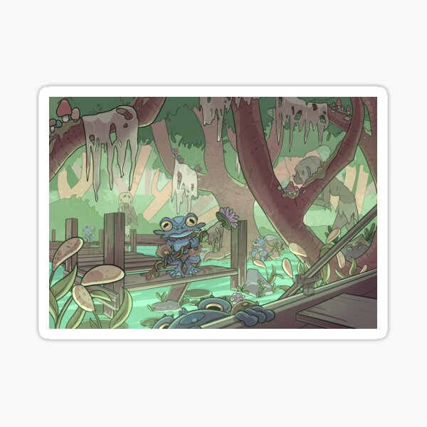 "Magic swamp" Sticker for Sale by Lussekatt | Redbubble