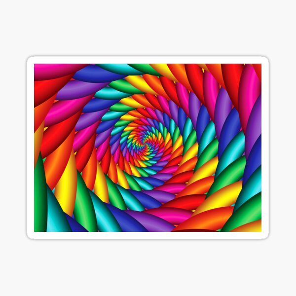 "Rainbow Tunnel Twist" Sticker by bettycruz | Redbubble