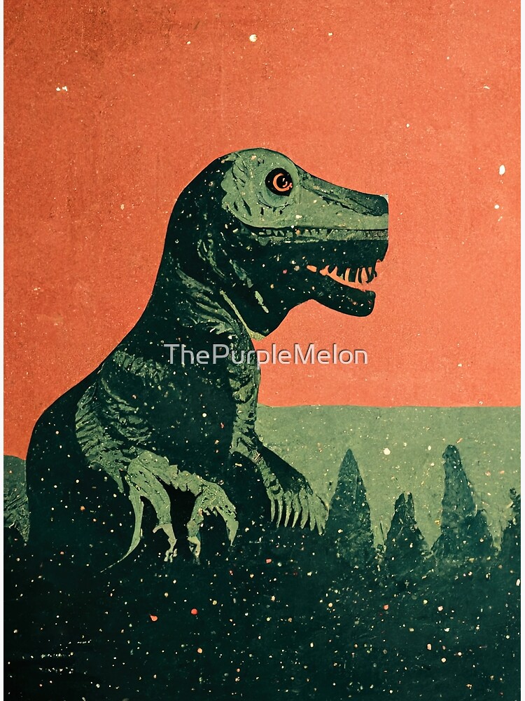"Screen Print T. Rex | Tyrannosaurus Rex Dinosaur print" Poster for ...