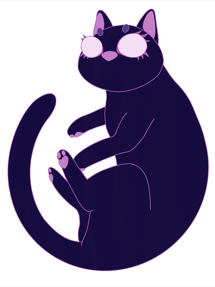 "Floating Black Cat" Poster for Sale by Erebidae | Redbubble