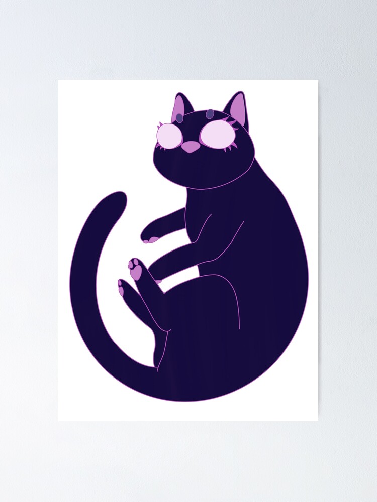"Floating Black Cat" Poster for Sale by Erebidae | Redbubble