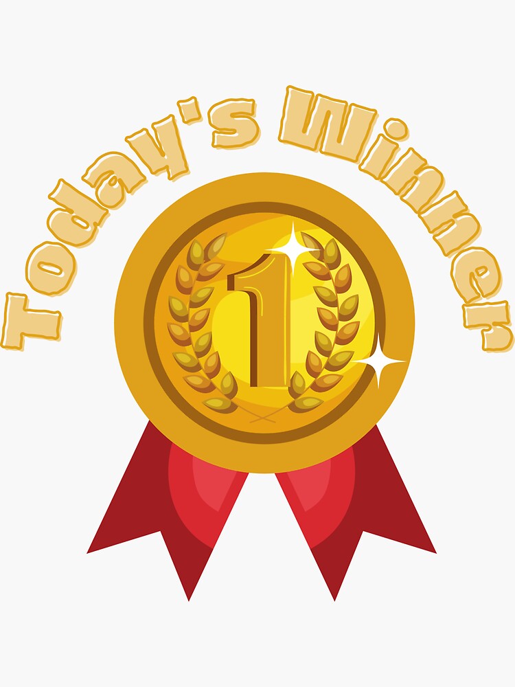 "Number One Winner" Sticker for Sale by sonart29 | Redbubble