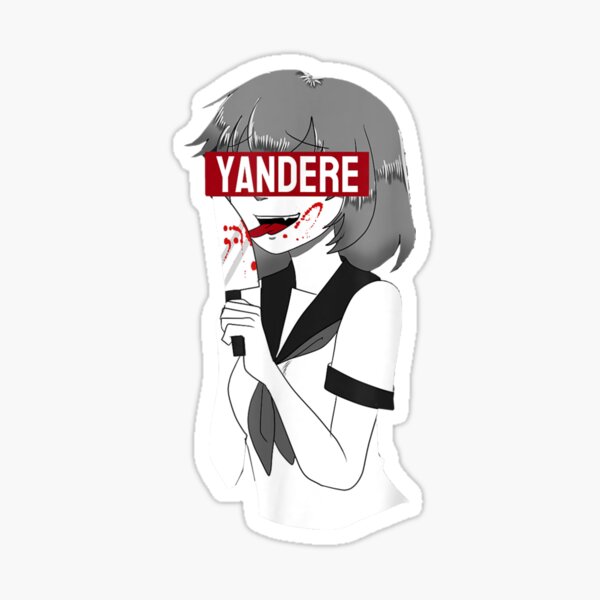 "Yandere Anime Girl" Sticker for Sale by GuidoWill | Redbubble