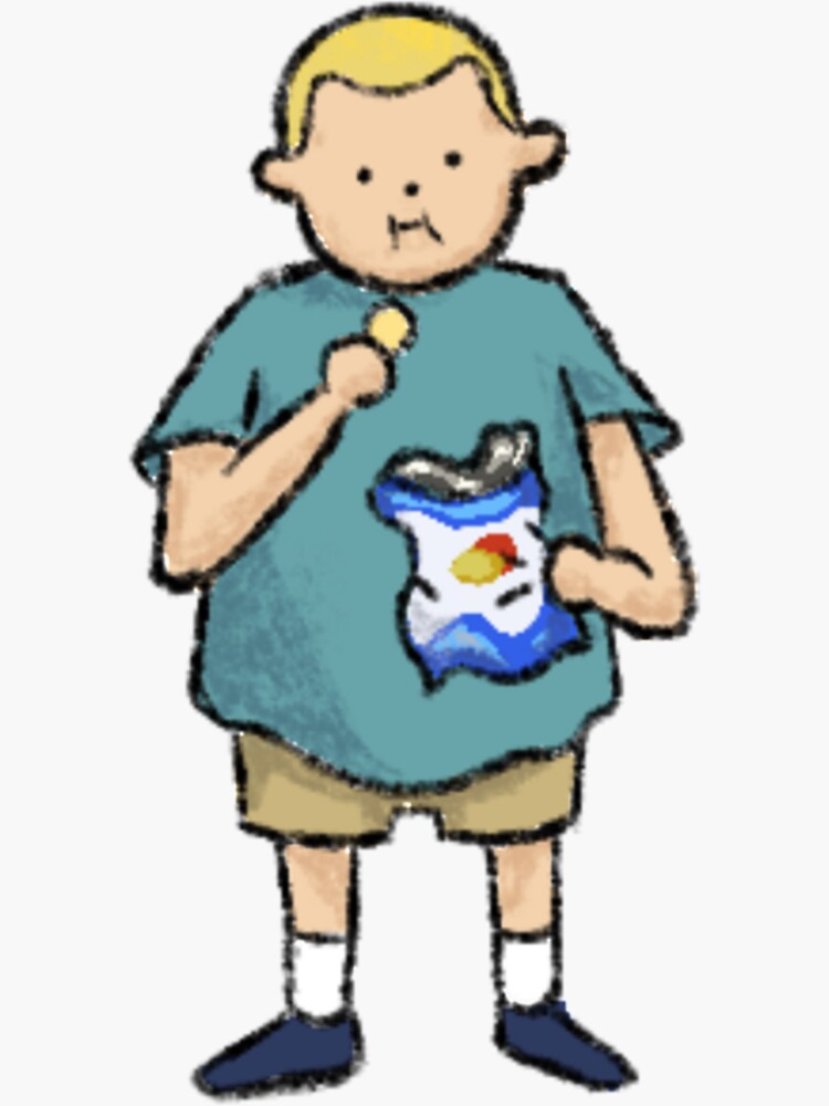 "Bobby Potato Chip Hill " Sticker for Sale by Alegley | Redbubble