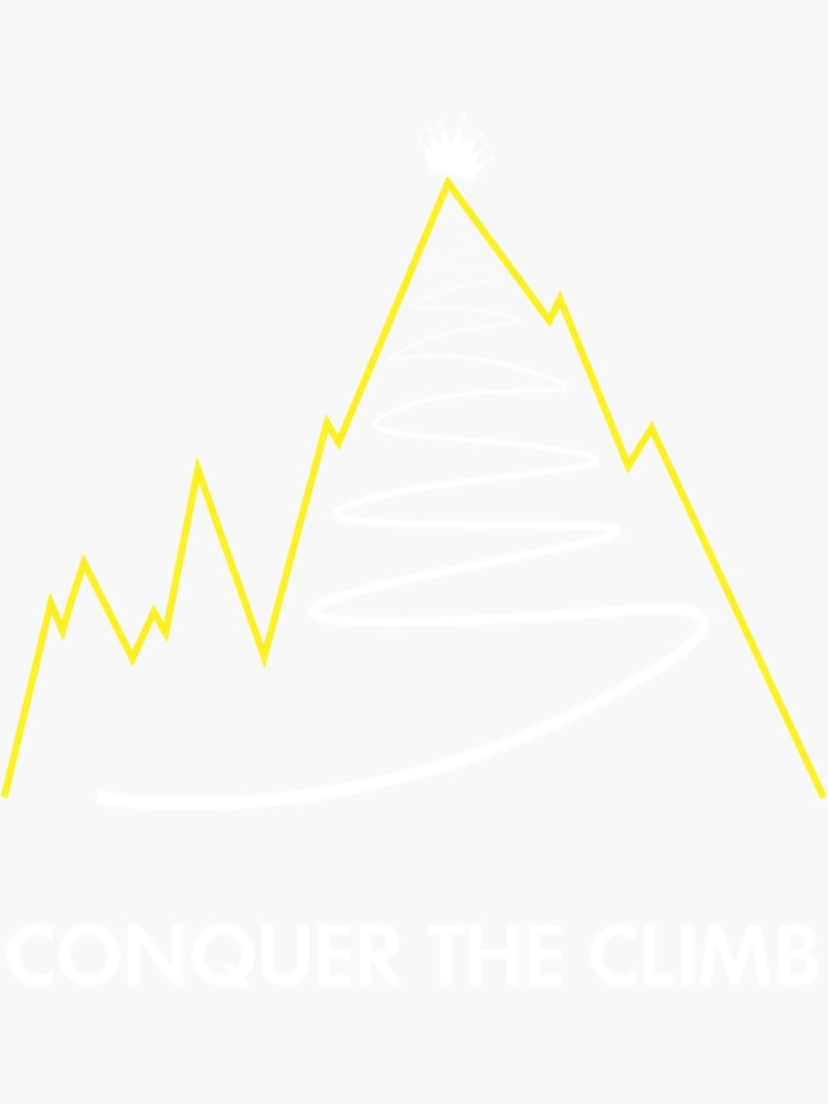 "Conquer the Climb " Sticker for Sale by Alegley | Redbubble