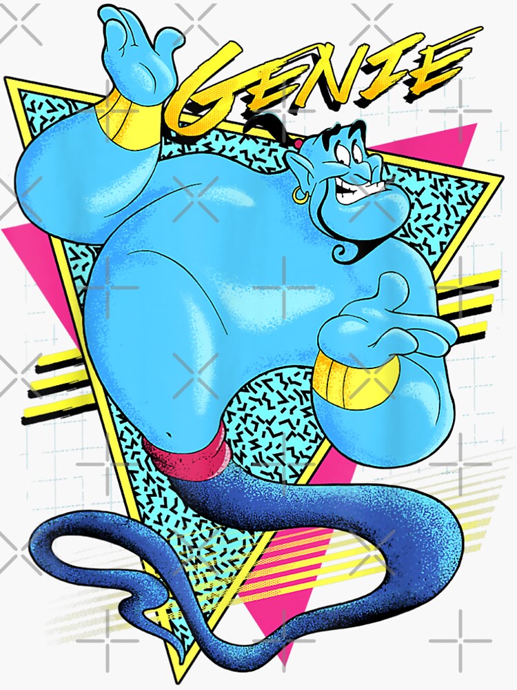"Genie Retro Abstract Portrait Logo" Sticker for Sale by DenisJoness ...
