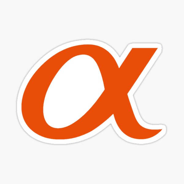 "Alpha Logo" Sticker for Sale by Southdragon | Redbubble