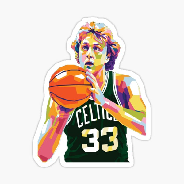 "Larry Bird Design " Sticker for Sale by Quarter5 | Redbubble
