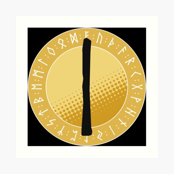 "Viking Runes and Runic Symbols - Isa (Ice)" Art Print for Sale by ...