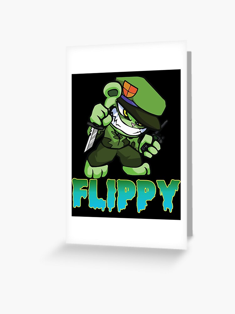 "flippy flipped out fnf" Greeting Card for Sale by GuldStones | Redbubble
