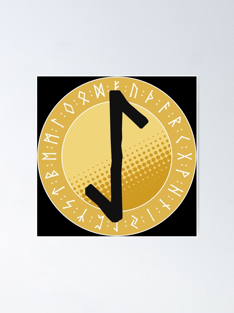 "Viking Runes and Runic Symbols - Eihwaz (World Tree)" Poster for Sale ...