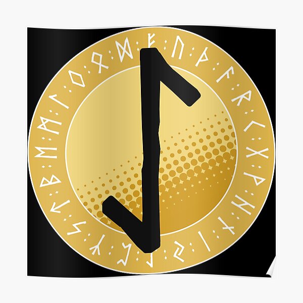 "Viking Runes and Runic Symbols - Eihwaz (World Tree)" Poster for Sale ...