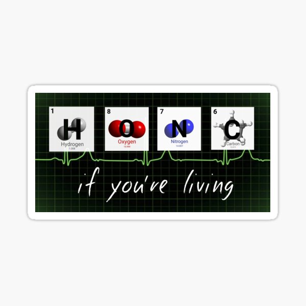 "HONC if you're living" Sticker for Sale by alyssadw328 | Redbubble