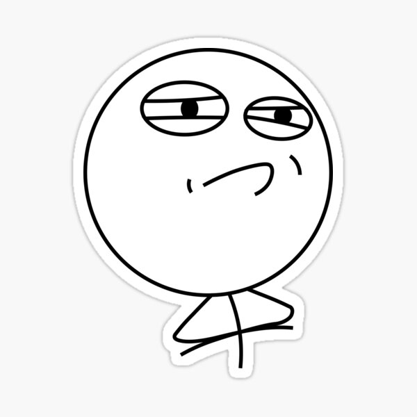 "Meme Face" Sticker for Sale by RevivalGraphic | Redbubble