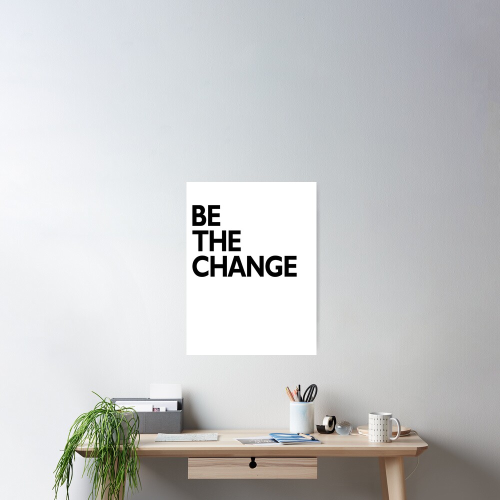 "be the change" Sticker for Sale by arch0wl | Redbubble