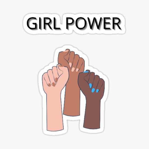 "GIRL POWER" Sticker for Sale by FlamboyanteBlue | Redbubble