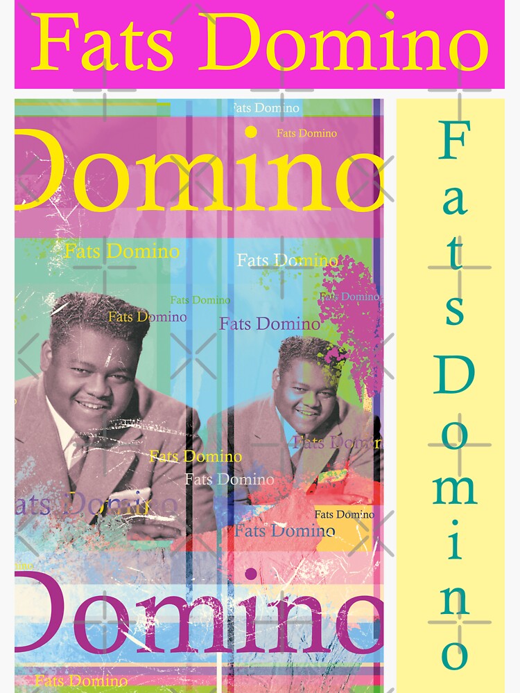 "Beautiful Fats Domino portrait, aesthetic collage with the face of the ...
